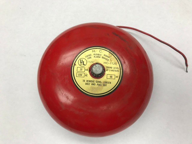 ARGCO Hc-1120 6" Classic Red Fire Alarm Bell 120vac 98db for sale ...