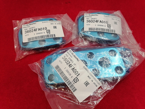 Genuine Subaru 1*Gas 2*Brake Clutch Pedal PADS Aluminum Impreza ...