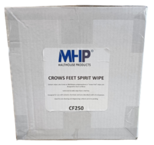 BOX OF PANEL AUTO-WIPE SOLVENT SPIRIT DEGREASER - LINT FREE WIPES CROWS ...