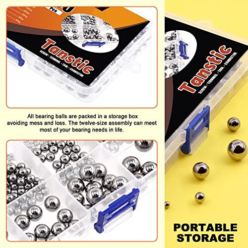 330 Pcs Metric Precision Chrome Steel Bearing Ball Assortment Kit 1Mm ...