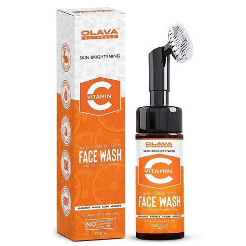 Olava Naturals Vitamin C Face Wash - Skin Brightening face wash 150ml ...