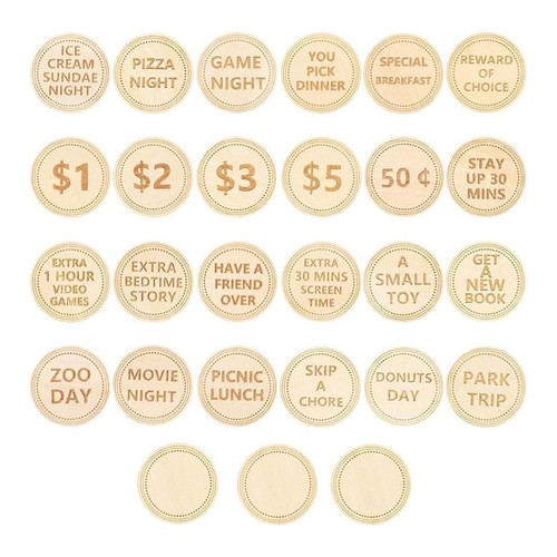 Family Easter Activities Wooden Egg Tokens for Kids Redeemable | eBay ...