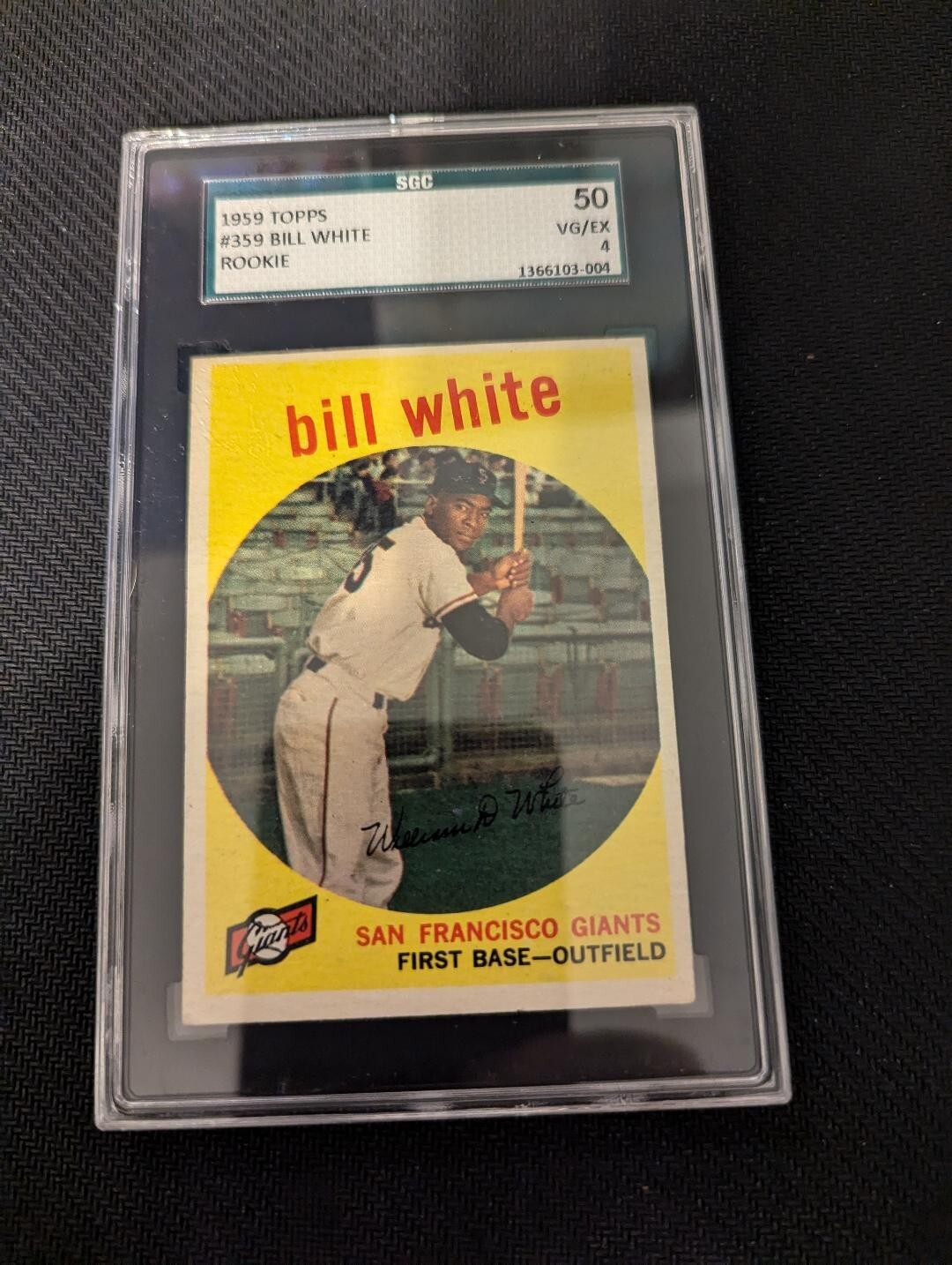 1959 TOPPS # 359 BILL WHITE ROOKIE CARD S.G.C 4 | eBay