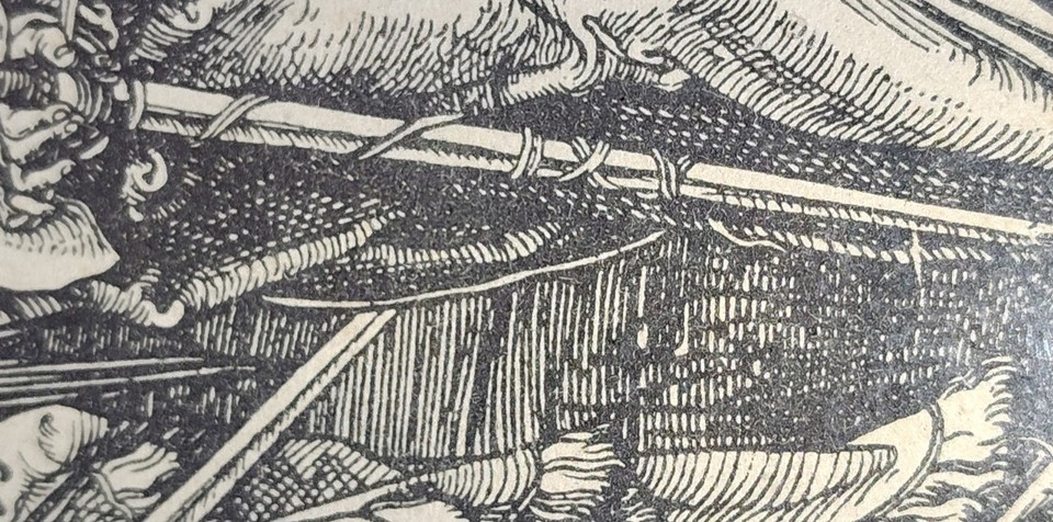 albrecht dürer Engraving Print Flight Into EGYPT Four Angels Holding ...