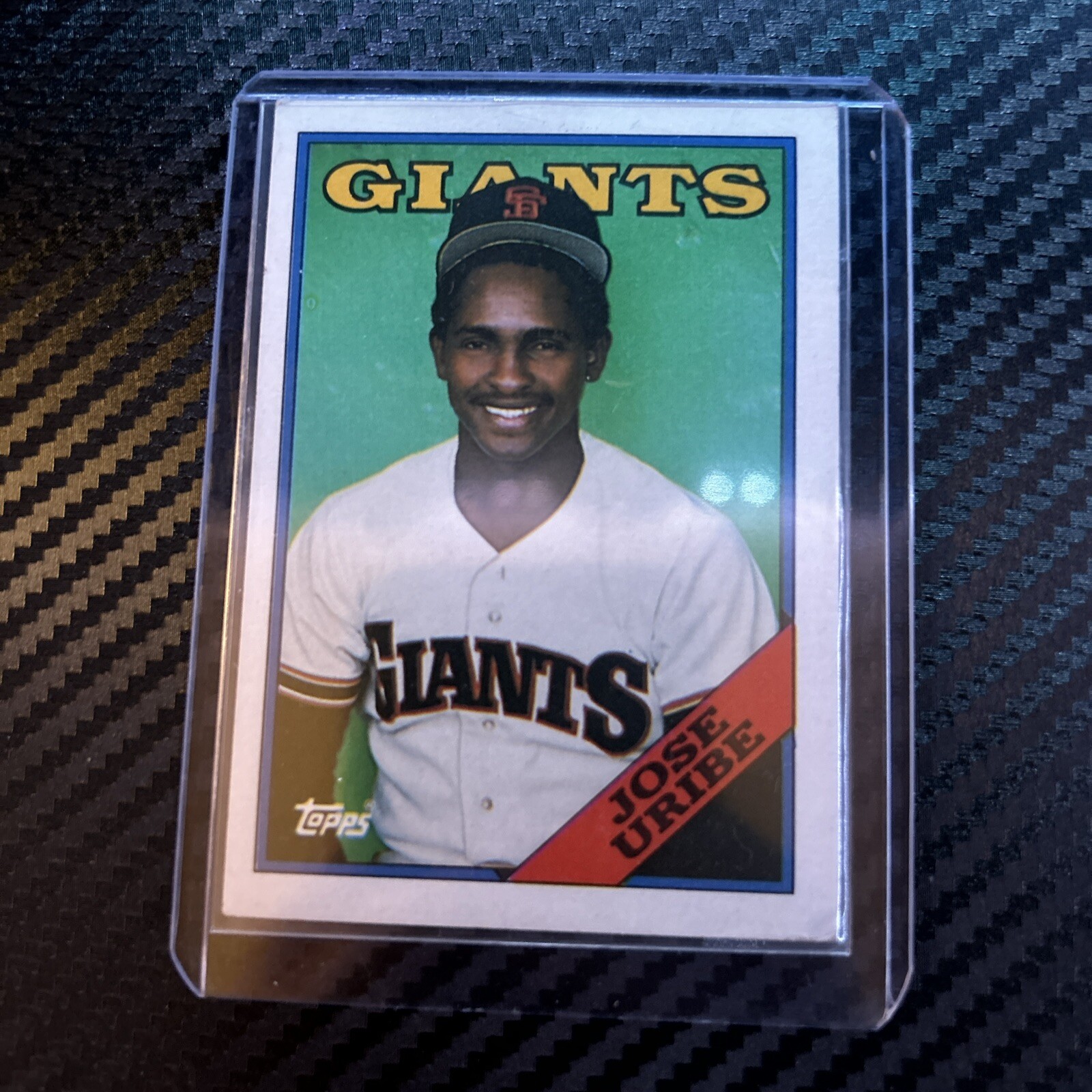 1988 o-pee-chee Topps #302 Jose Uribe Alignment Error, Color Misprint ...