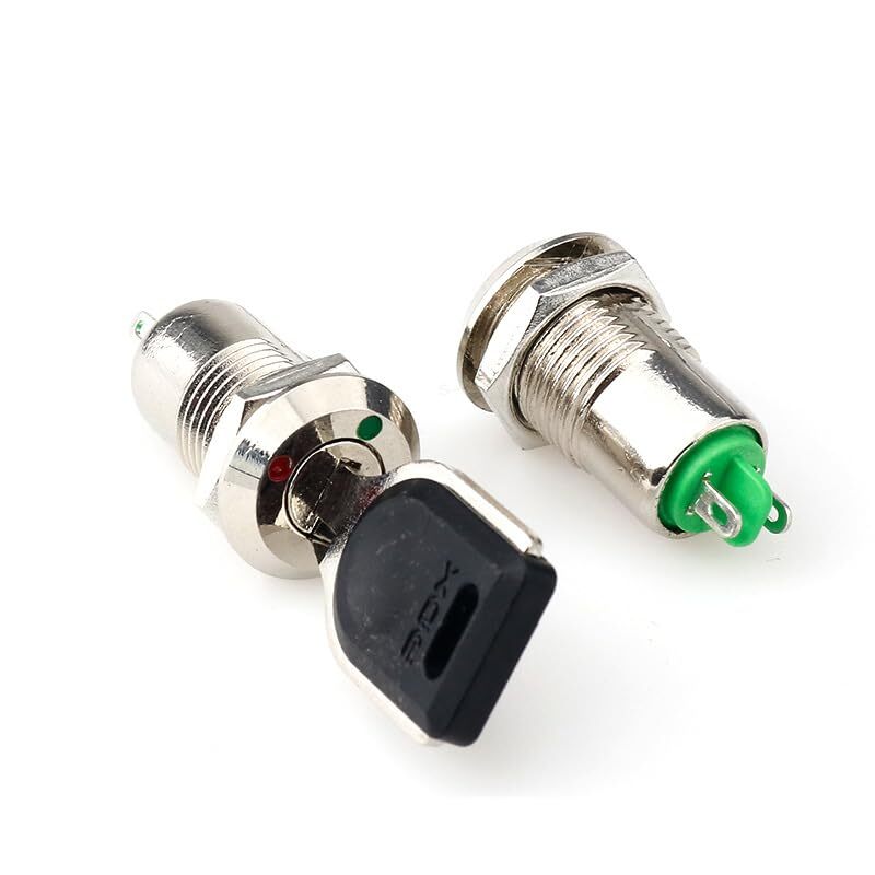 3 Pack Mini Electric Key Switch ON-Off 2 Position Terminal Keyswitch ...