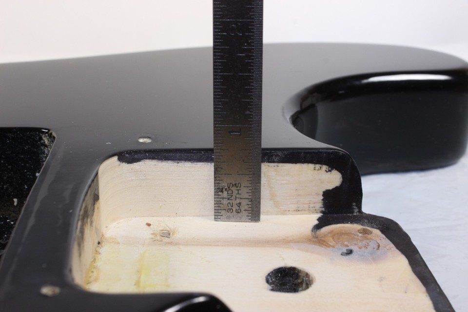 FIRST ACT ME305 ELECTRIC GUITAR BLACK BODY w/ STRAP BUTTONS REPLACEMENT ...