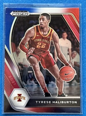Tyrese Haliburton 2021 Panini Draft Picks #37 Red White Blue Prizm Iowa ...