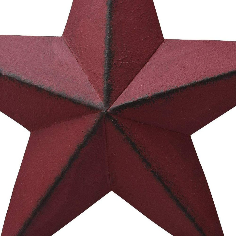 Patriotic Metal Barn Star Hanging Wall Decor Distressed Country Barn ...