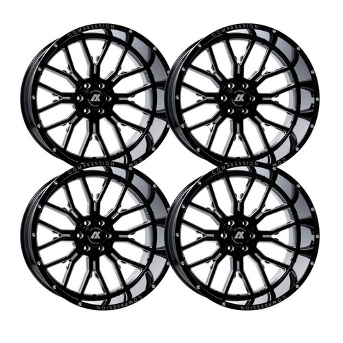 (Set-4) Axe Offroad AX6.0 26x14 8x180 -76mm Black Milled Wheels Rims 26 ...