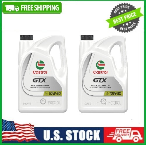 2 PACK Castrol GTX 10W-30 Conventional Motor Oil, 5 Quarts | eBay