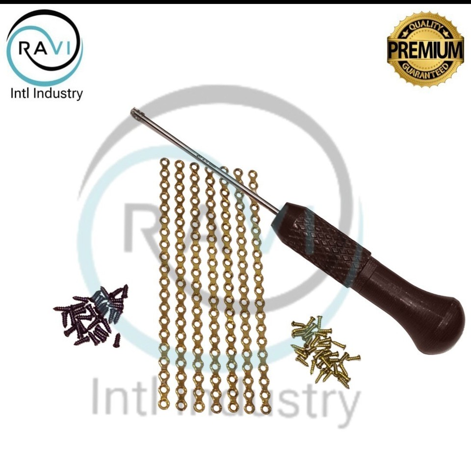 Maxillofacial 10 Pcs Mini Plates with 111Pcs Titanium Screws 2.0 and ...