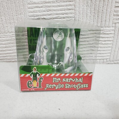 Elf- Mr. Narwhal Acrylic Shotglass New in Box 1 Shot Whale Will Ferrell ...