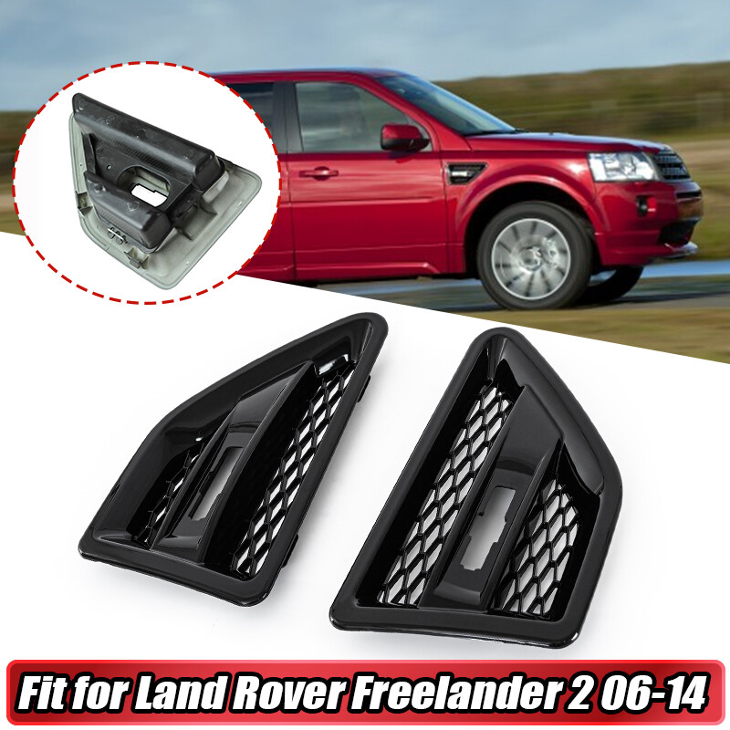UK Gloss Black Side Wing Air Intake Grille Vent 2x For Land Rover ...