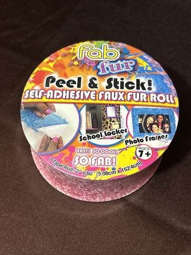 Fab Fur Peel & Stick Self Adhesive Faux Fur Roll Pink Fuzz 2"x60" Brand ...