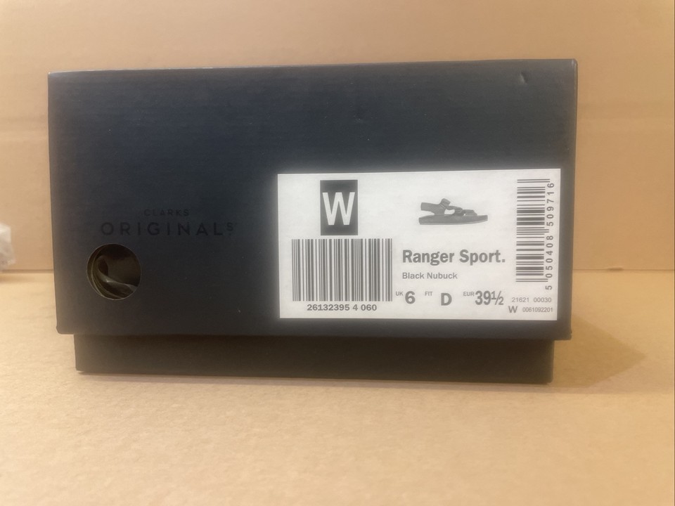 Clarks Originals Ranger Sport Women’s Sandals Black Nubuck - Size UK 6 ...