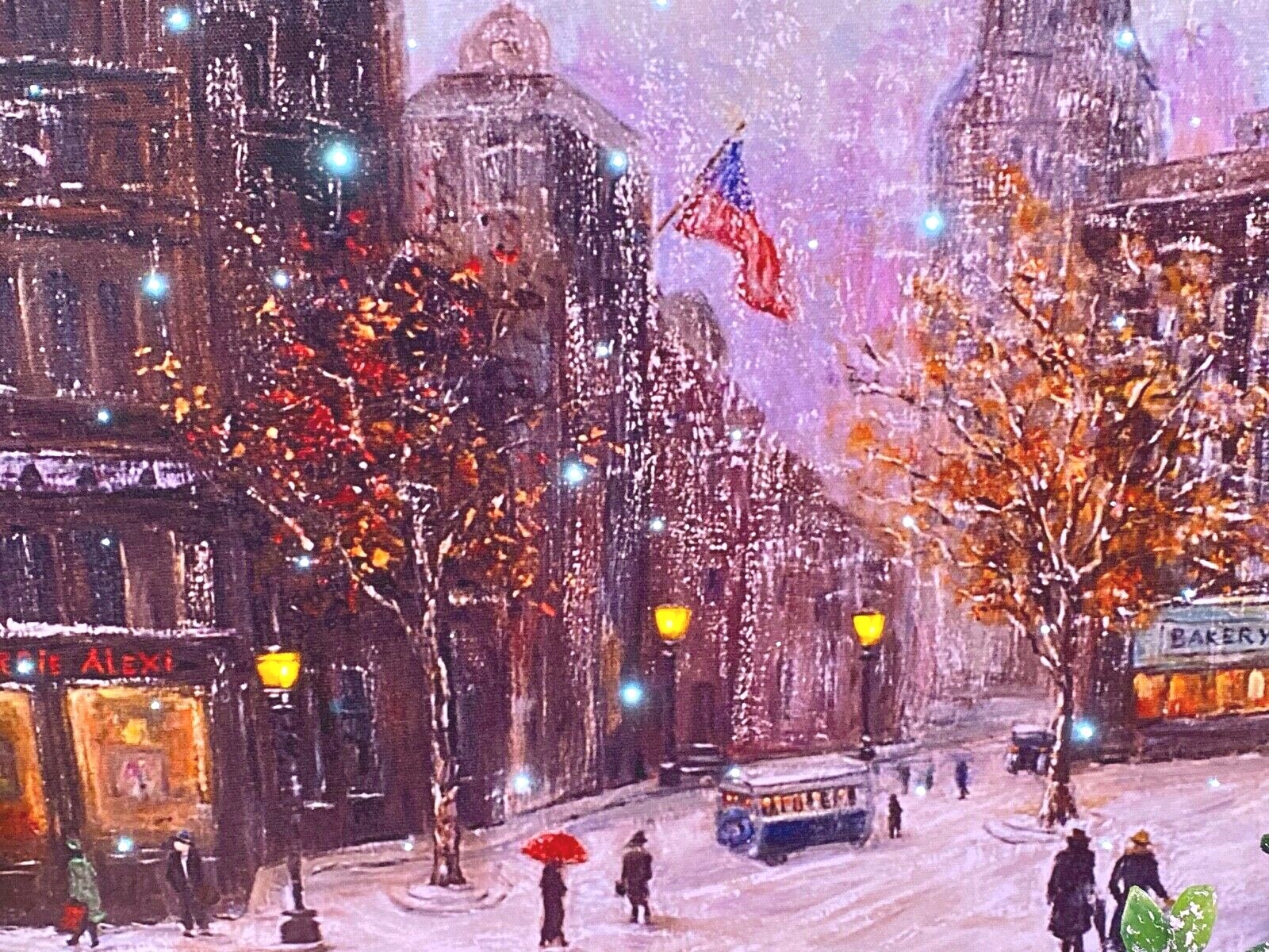 Oak Street Wholesale LED Lighted Winter City Scene Picture Wall Decor ...