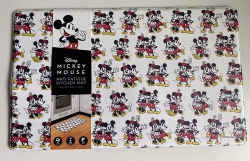 Disney Anti Fatigue Kitchen Mat Rug Mickey & Minnie MOUSE All Over 18 X ...