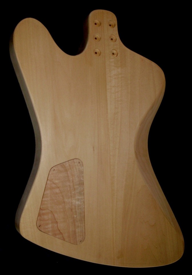 GLUFF CUSTOM 4 STRING BASSWOOD / MAPLE BASS GUITAR BODY, HAND MADE IN ...