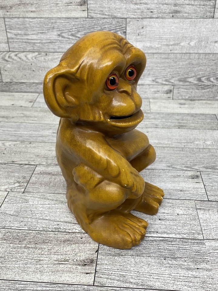 Vintage Haeger Monkey Coin Bank w/stopper | eBay