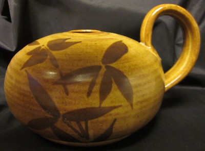 ART POTTERY STUDIO HANDCRAFTED SIGNED Vase Oil Lamp DP Ixote Fish ...