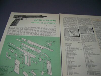 HISTORY: SMITH & WESSON MODEL 41-46 PISTOL..DETAILS/EXPLODED VIEW (806W ...