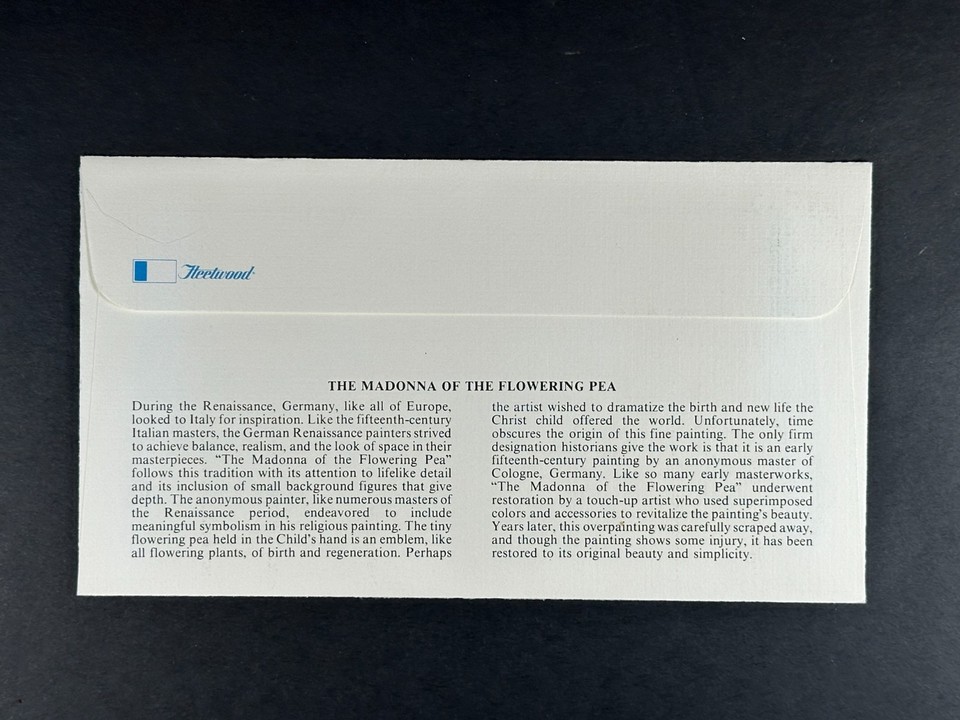 Canada FDC 1978 Christmas The Madonna and Child Ottawa First Day Cover ...