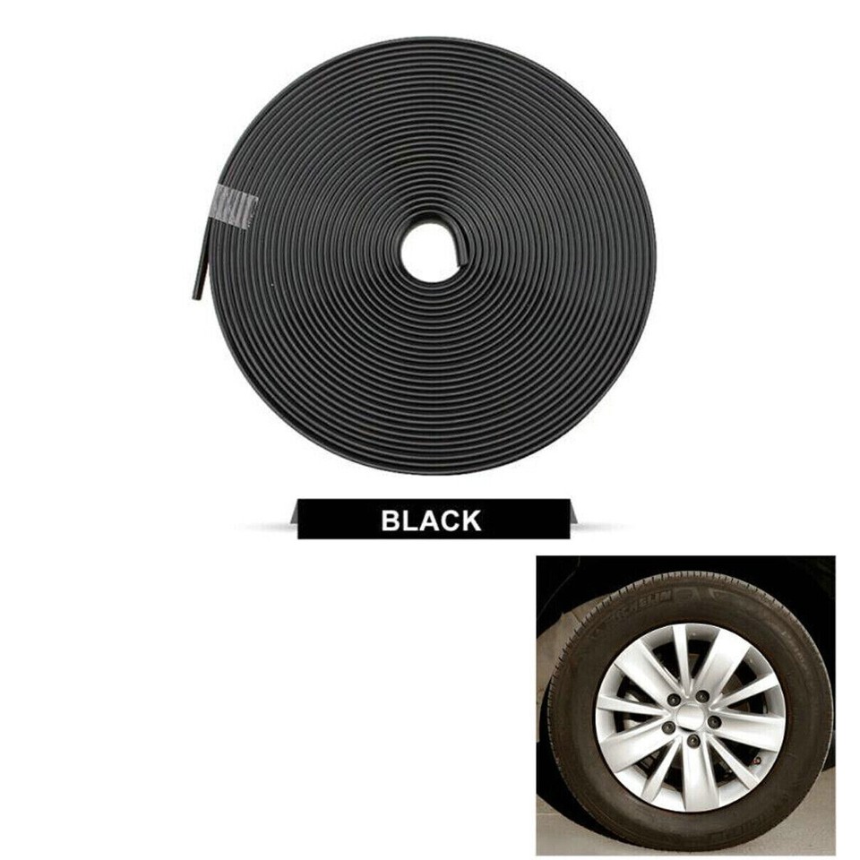 26Ft Rubber Car Wheel Hub Rim Edge Protector Ring Tire Guard Sticker ...