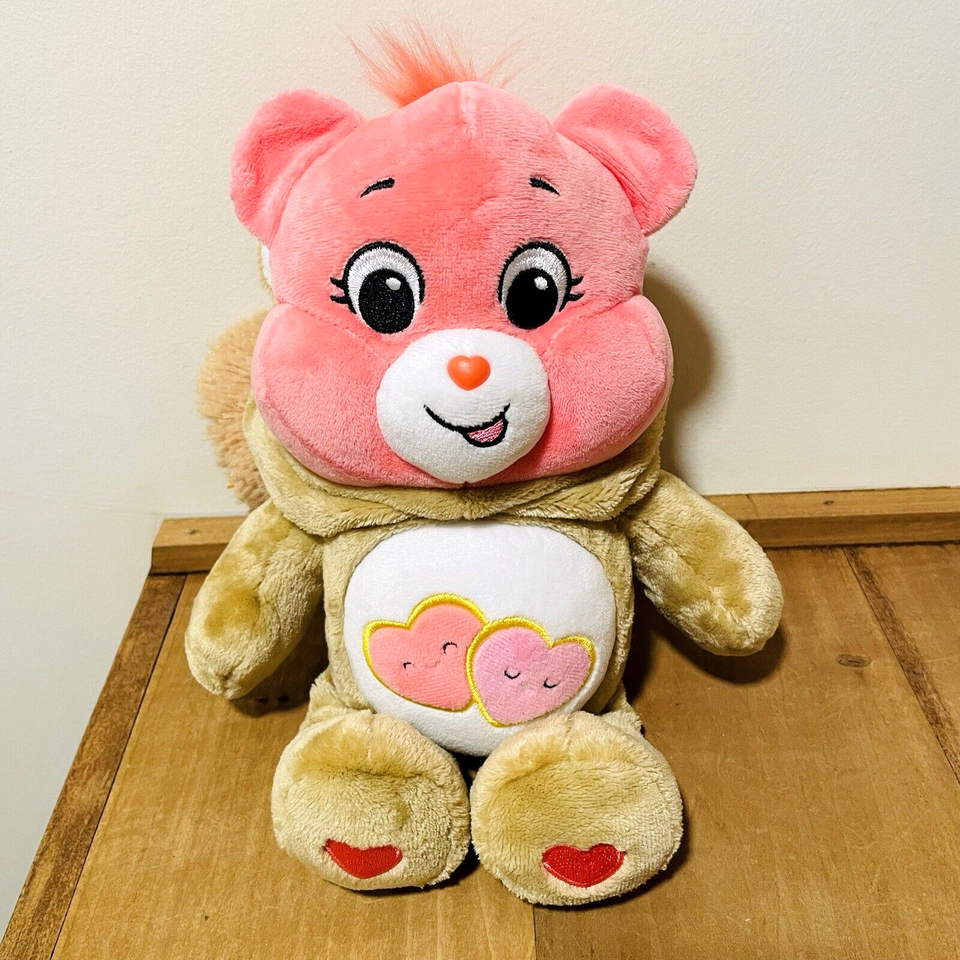 Care Bears Pink Plush 12" Squirrel Costume Love A Lot Heart Hoodie ...