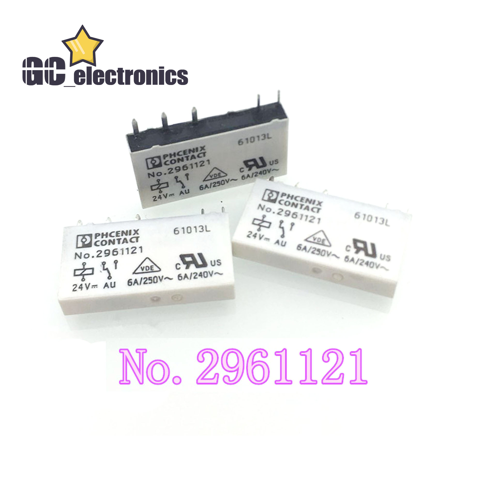 1/5/10PCS Phoenix Relay Contact Power Relay No.2961121 DC 24V 6A 240v ...