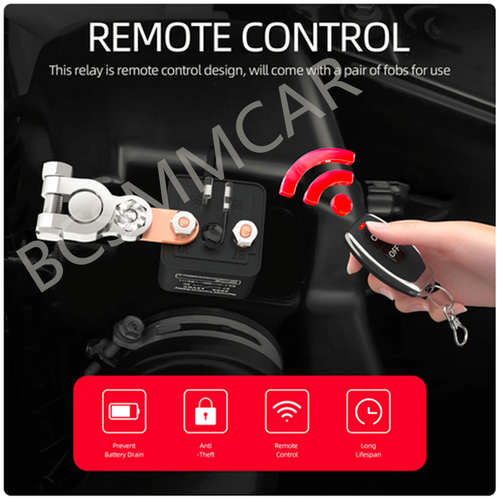 Car Battery Master Kill Switch Disconnect Relay W/Wireless Dual Remote ...