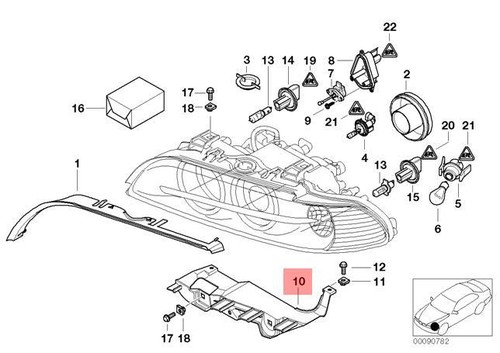 Original BMW E39 T-Modell Limousine Scheinwerferhalterung links ...