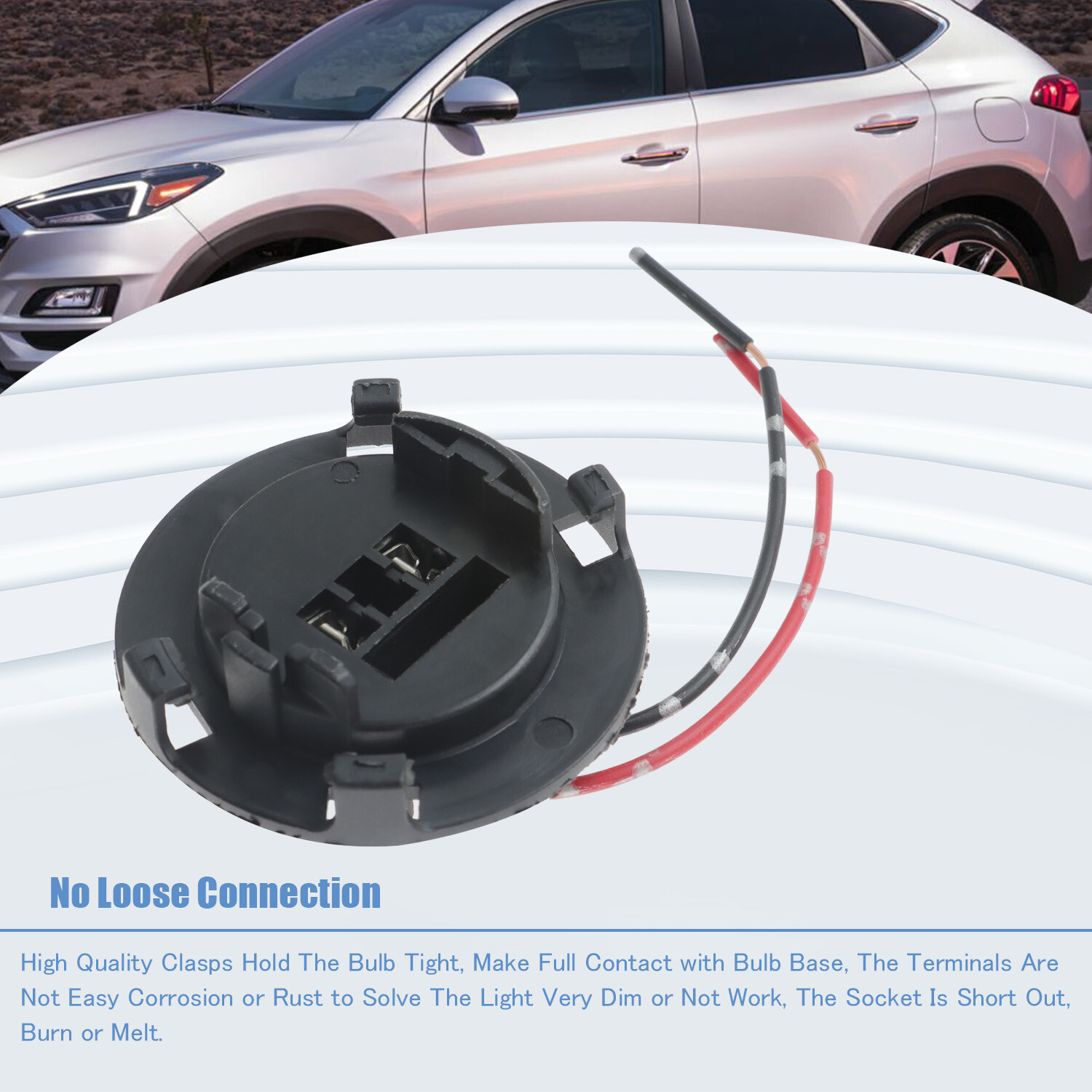 2 Pcs Black Headlight Lamp Bulb Socket for 2016-2020 Kia Sedona Hyundai ...