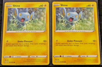 2 POKEMON CARD TCG/SHINX/031/072/COMMON/2021/COLLECTIBLE | eBay