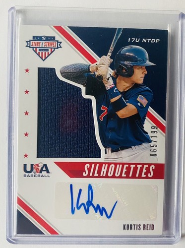 2020 USA Baseball Stars & Stripes Silhouettes Signatures /199 Kurtis ...