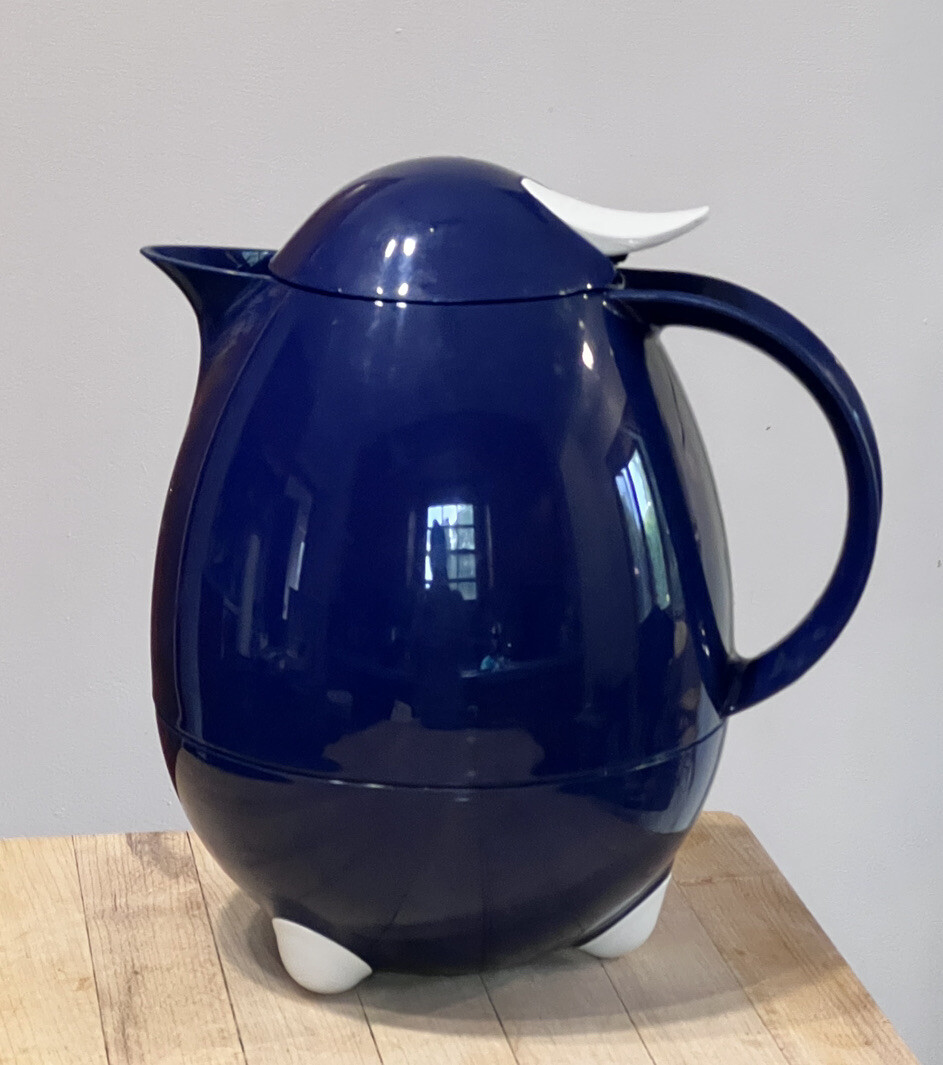Vintage Leifheit Columbus Coffee Thermos Carafe 1.2 Liter Blue Made in ...