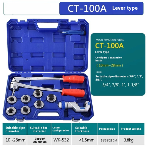 Manual Hydraulic Expander Pipe Flapper Air Conditioner Tube Reamer ...