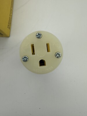 Hubbell HBL5269C 2 Pole 3 Wire Grounding 15A 125V NEMA 5-15R Connector ...