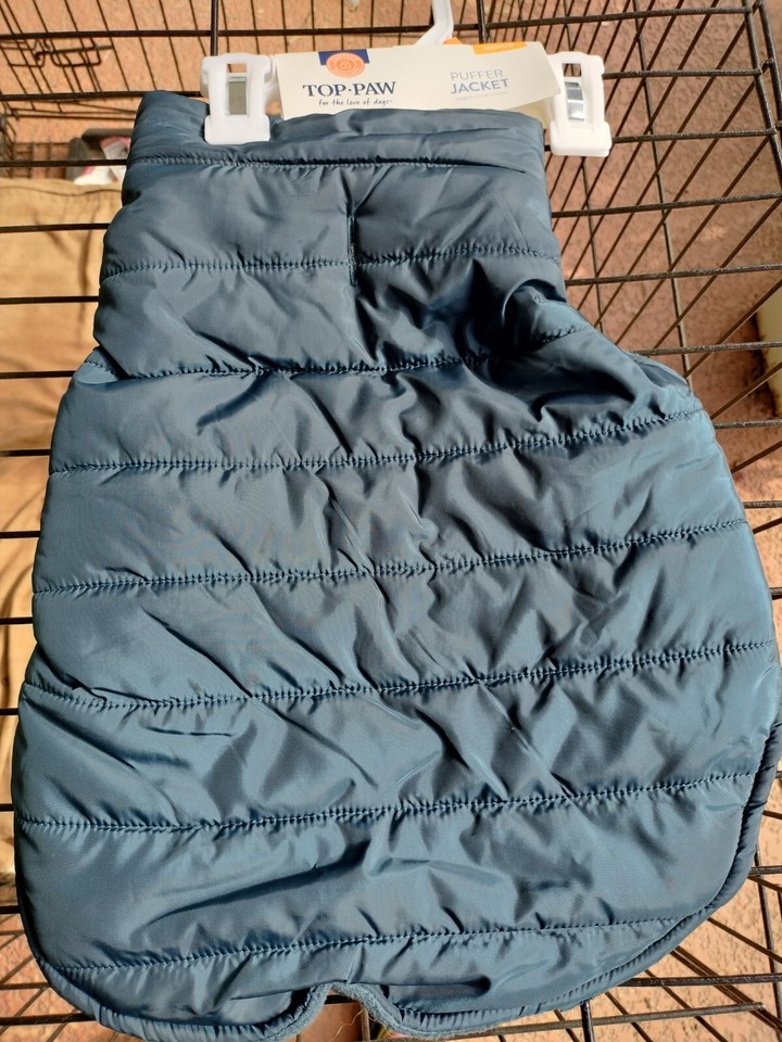 Top Paw Puffer Dog Coat XS/M/L/XL- Blk/Gray/Green/Blue/Teal * Benefits ...
