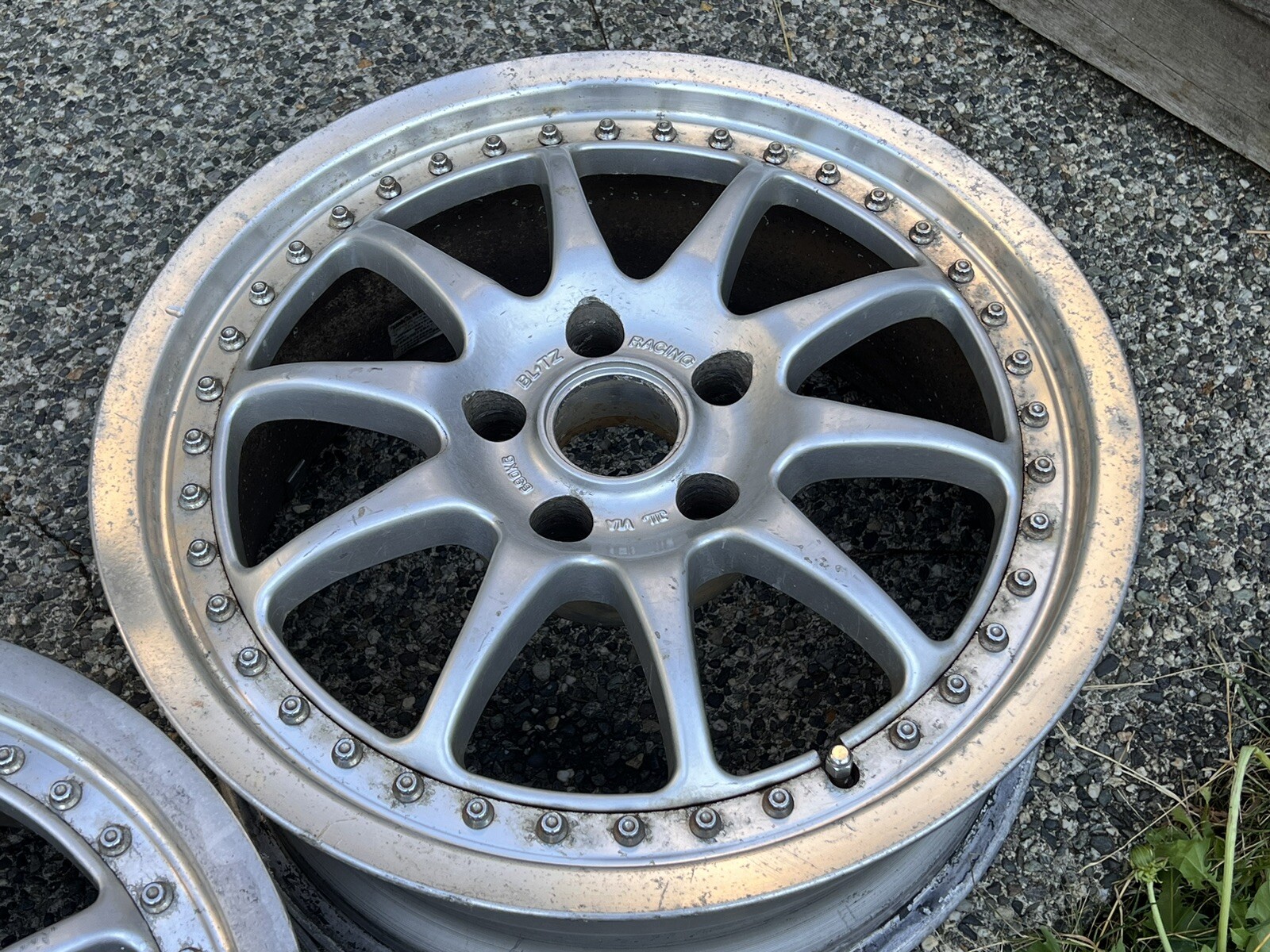 Rare JDM 2pc real Blitz Type 01 17x8 +35 5x114.3 LO DISK wheels rims ...