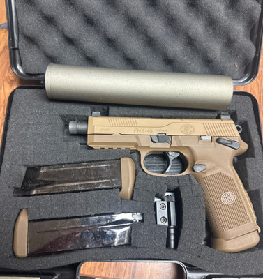 Tokyo Marui FN Herstal Licensed FNX-45 Tactical Airsoft GBB Pistol ...
