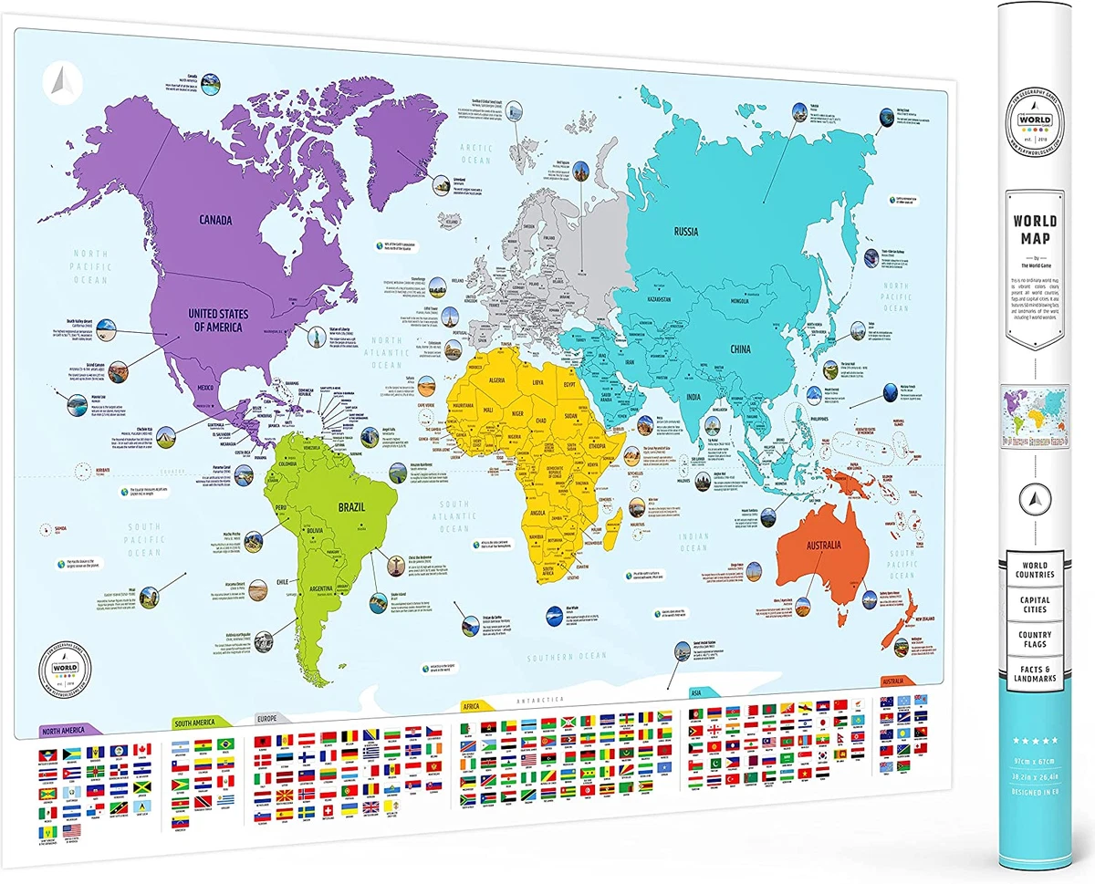World Map For Kids With Countries