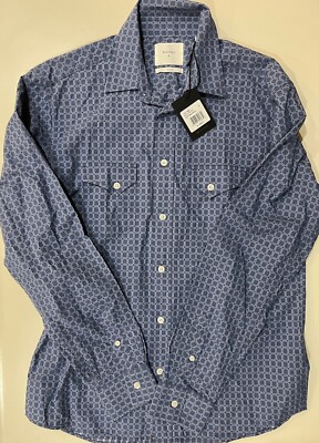 Billy Reid Navy/White Western Shirt Size Small | eBay
