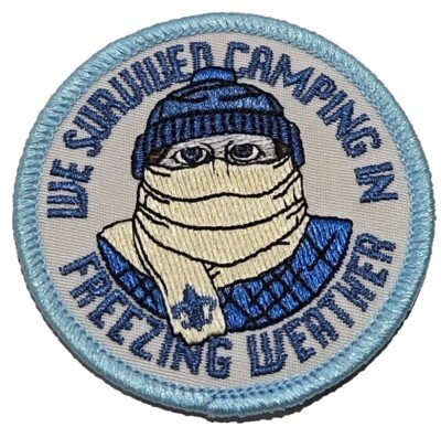 We Survived Winter Camping in Freezing Weather Patch BSA - 1775 | eBay