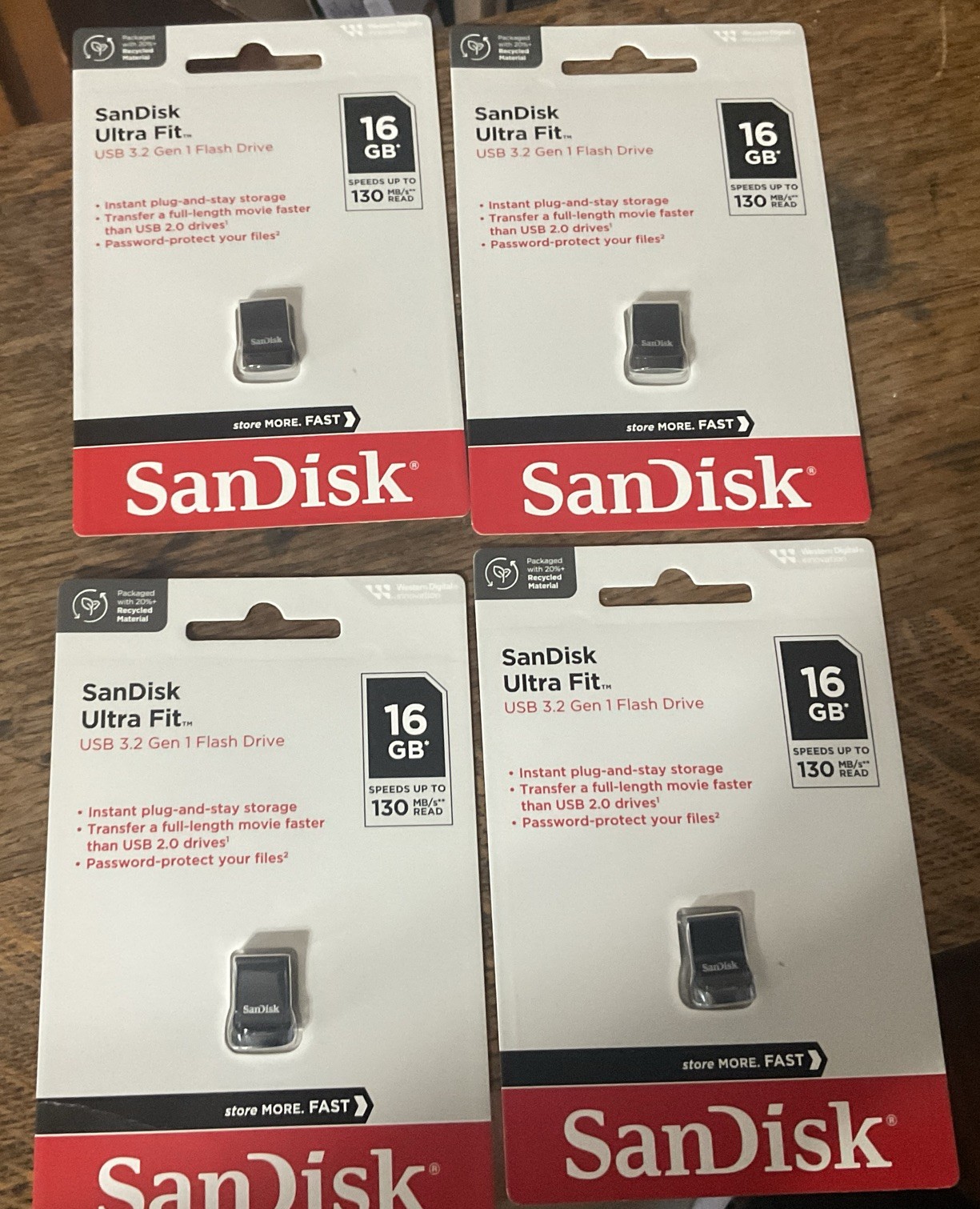 SanDisk 16GB Ultra Fit USB 3.2 Flash Drive, lot of 4 | eBay