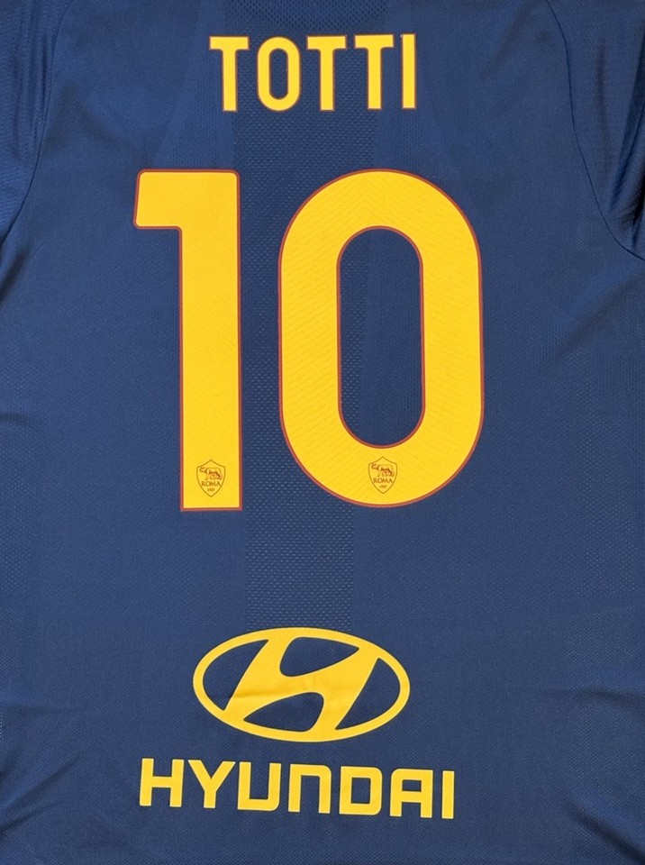 2021/22 AS Roma Fourth Jersey #10 Totti Small New Balance 4th Legend ...