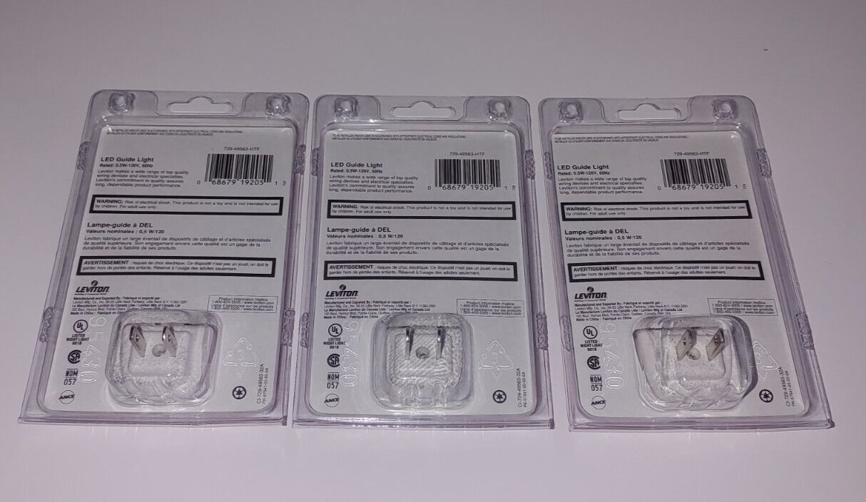 Lot of 3 Leviton Led Night with Heart shaped shade 49563-HTF (New) | eBay