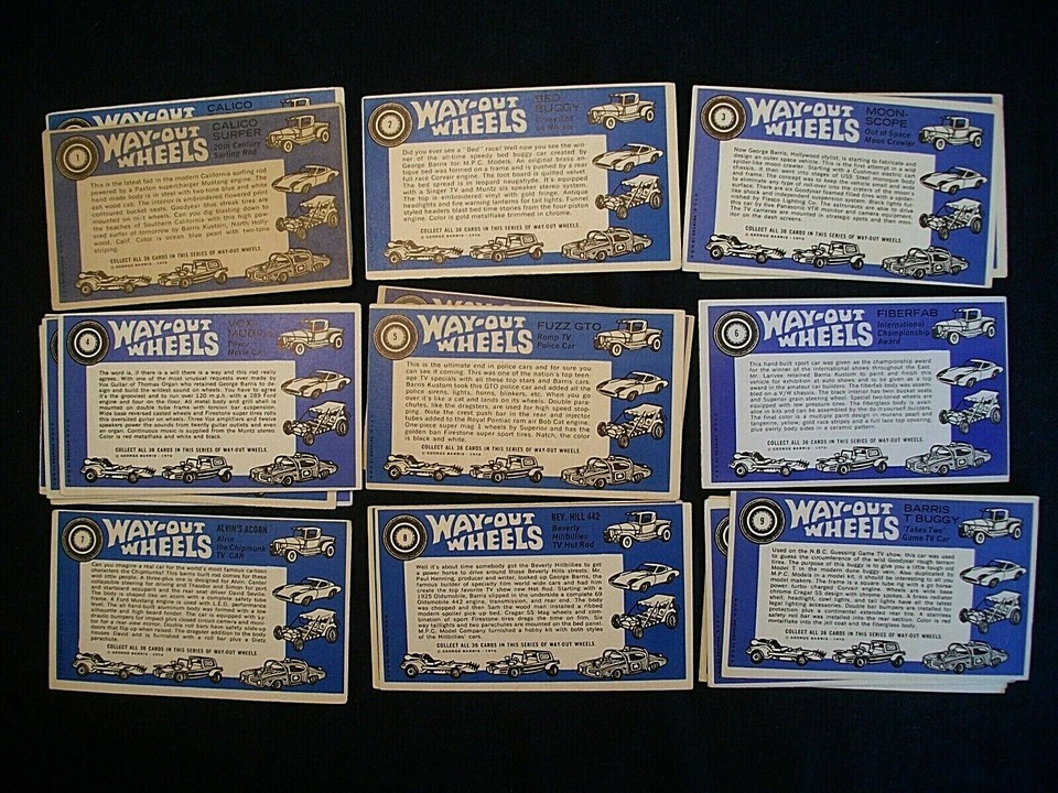 1970 Topps WAY OUT WHEELS cards QUANTITY U PICK READ DESCRIPTION BEFORE ...