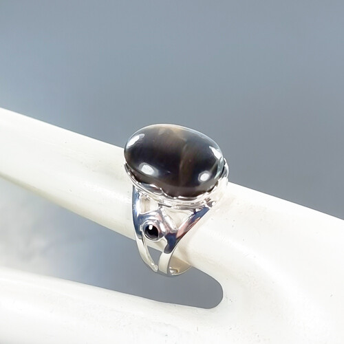 16 ct Natural Cat's Eye Sunstone Ring 925 Sterling Silver Size 7.5 /R386203 | eBay