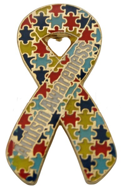 AUTISM AWARENESS LAPEL PINS Gifts Puzzle Pieces Ribbons Prizes ASD ...